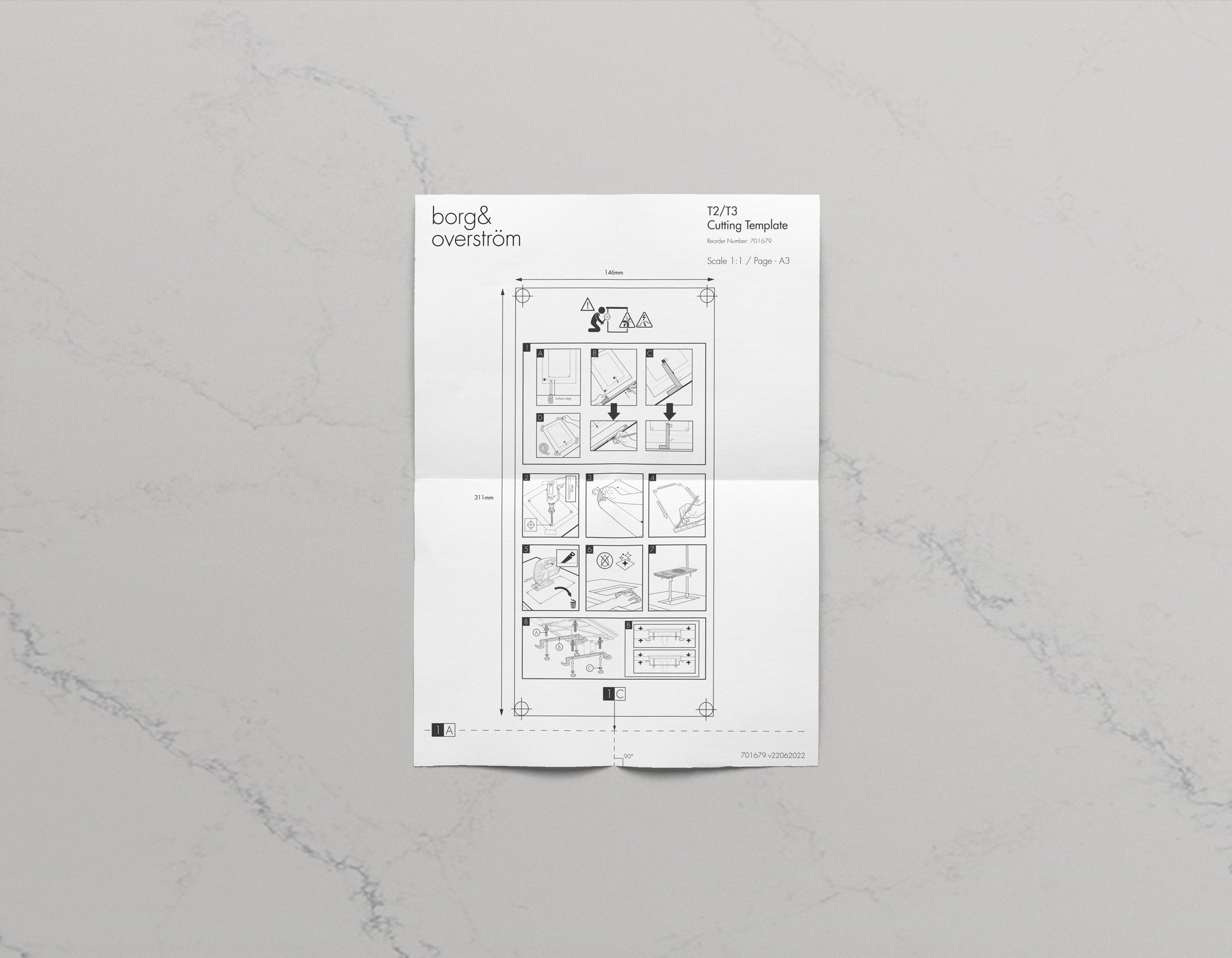 T2 T3 Cutting Template – Borg & Overström