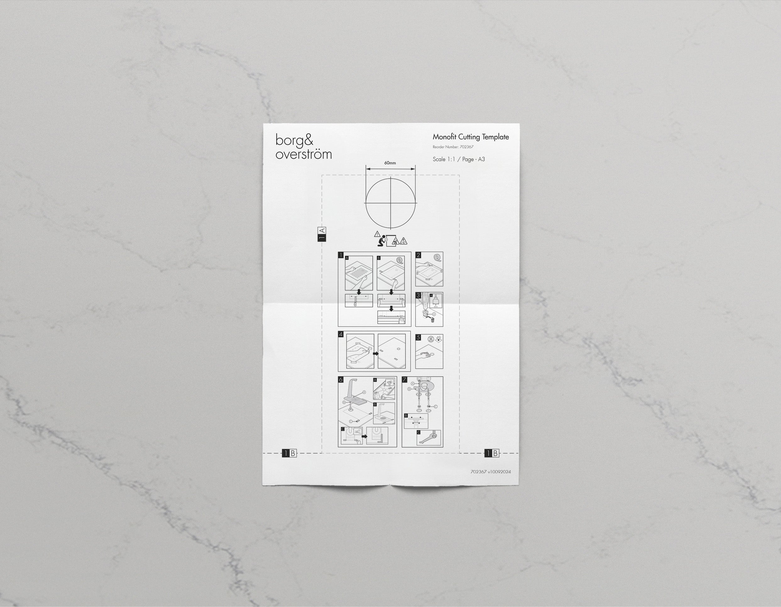 T2 & T3 Monofit Cutting Template – Borg & Overström